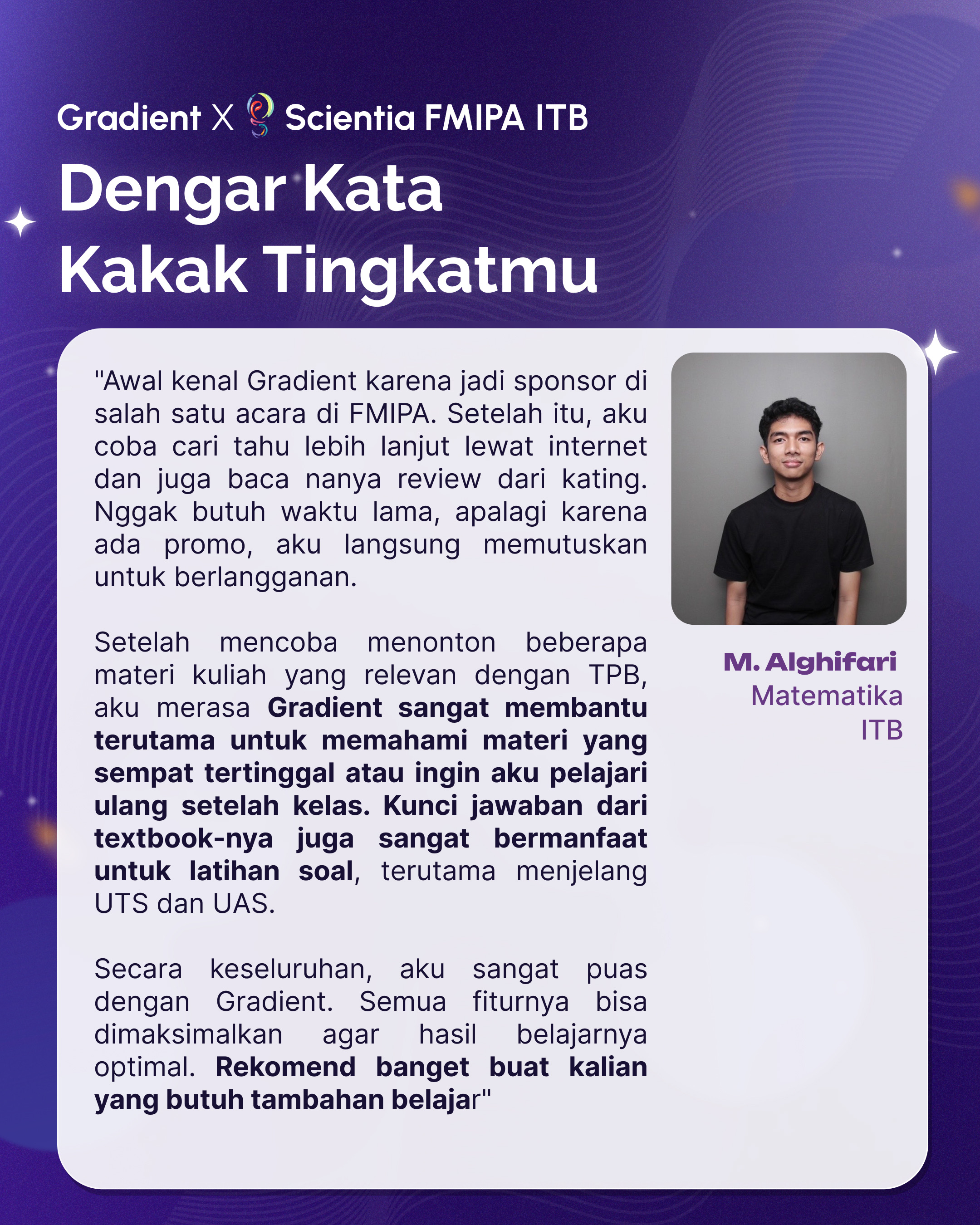 Gradient x Scientia FMIPA ITB